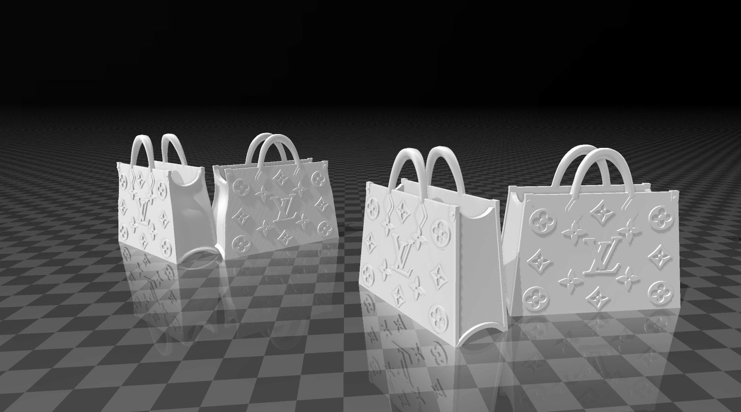 Louis Vuitton bag 3D model 3D printable | CGTrader