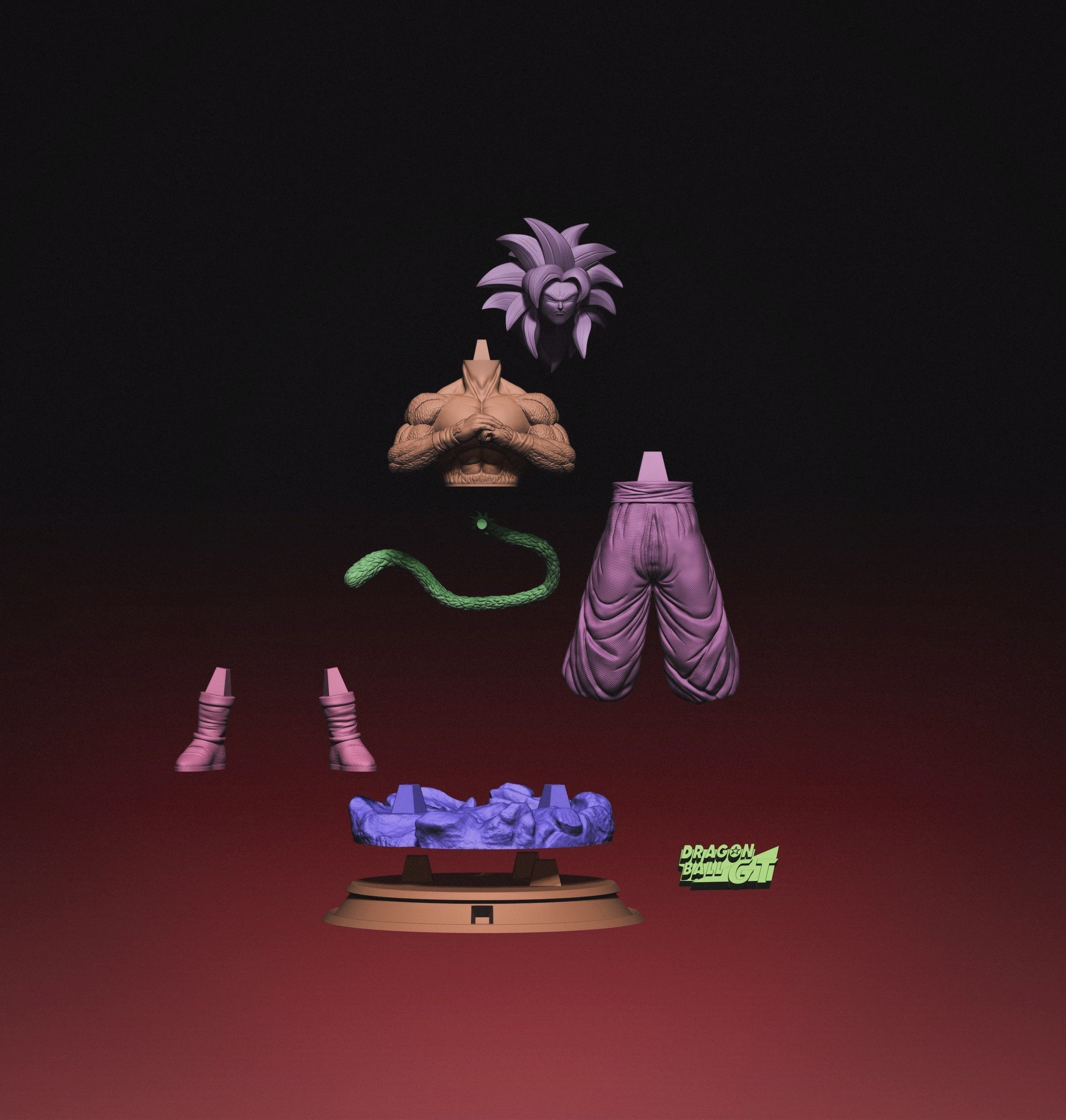 GOKU SSJ4 3D model 3D printable | CGTrader