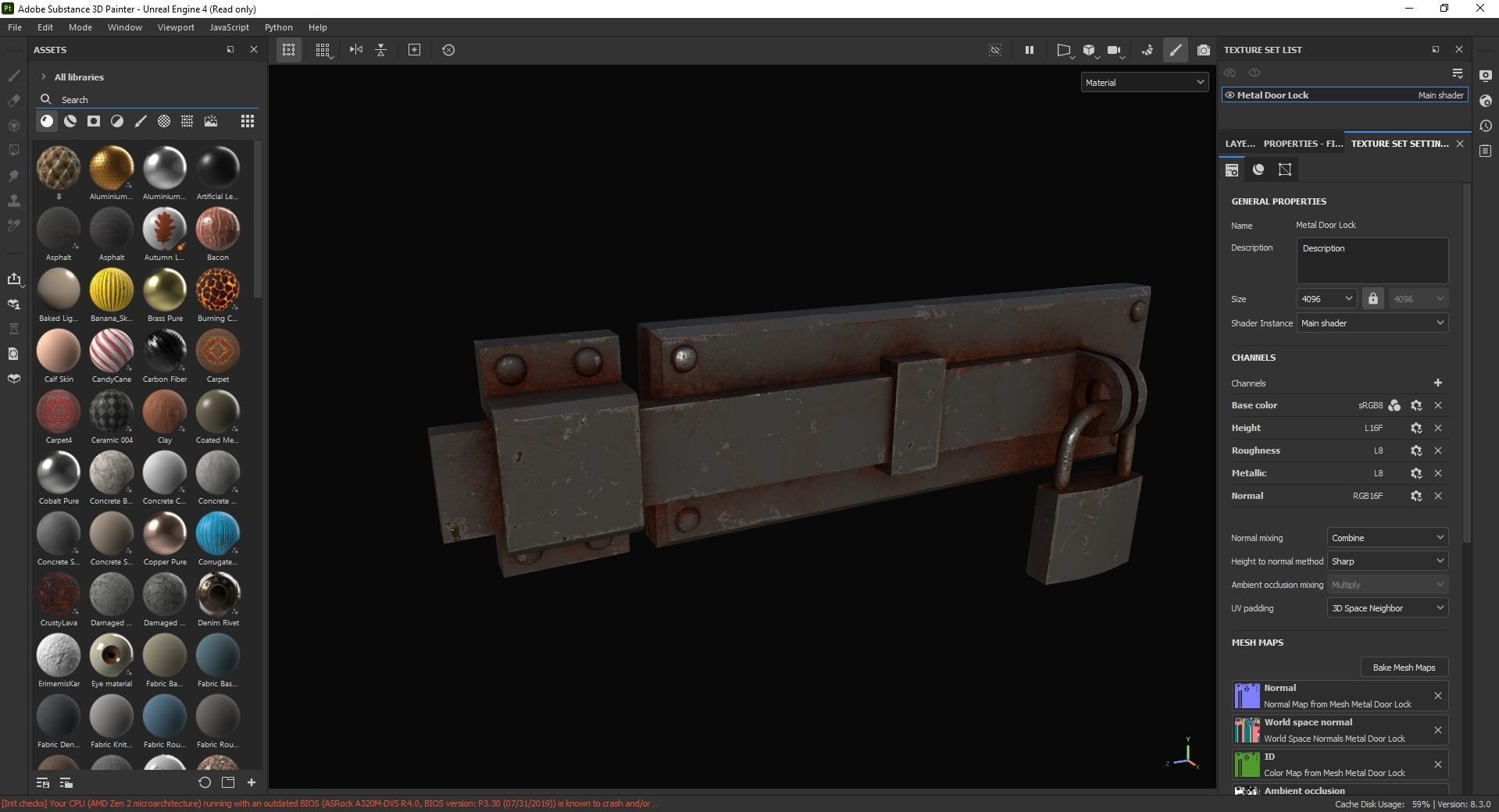 3D model Metal Door Lock 3D Model VR / AR / low-poly | CGTrader