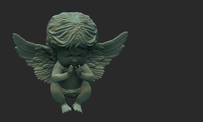 baby angel 3D model 3D printable | CGTrader