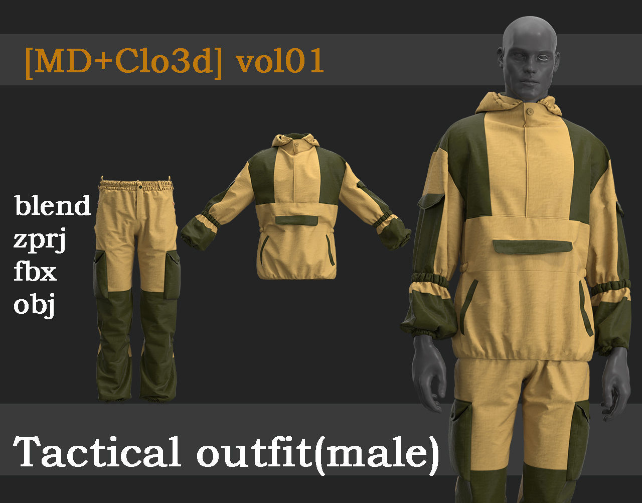 Tactical outfit vol01 3D model | CGTrader