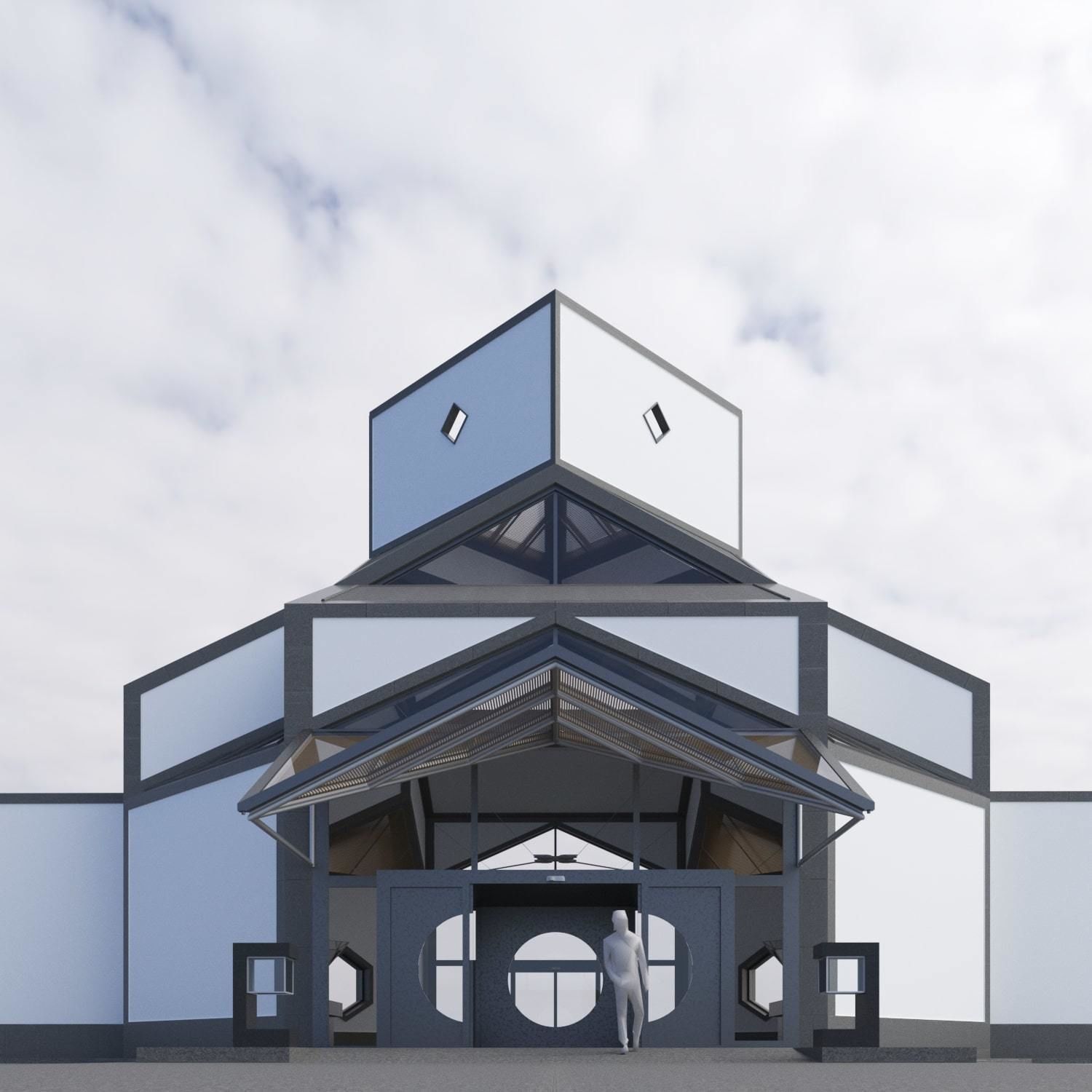 Suzhou Museum Entrance Hall by IM Pei free 3D model | CGTrader