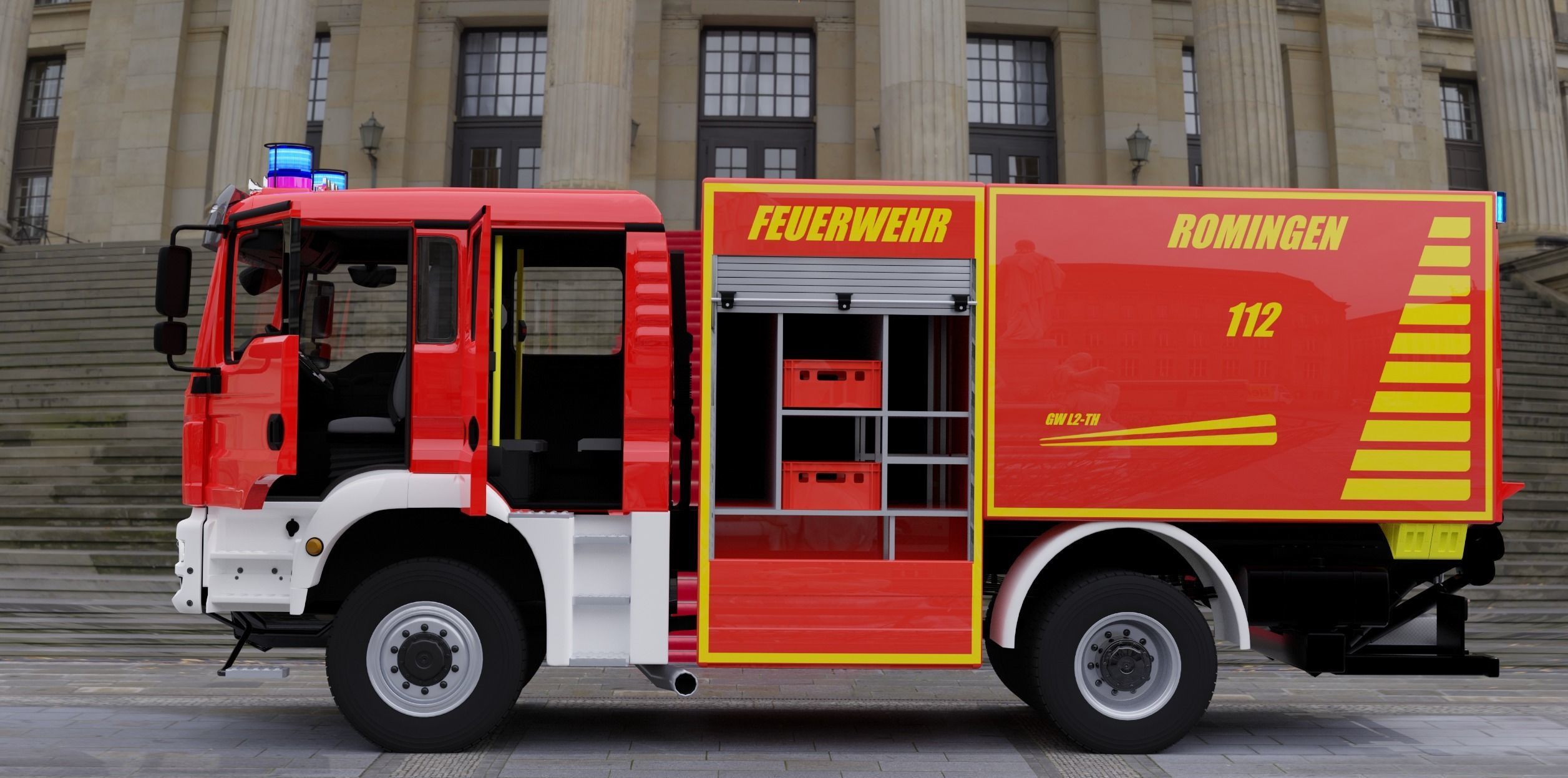 MAN TGM 4x4 Crew Cab Feuerwehr 3D model | CGTrader