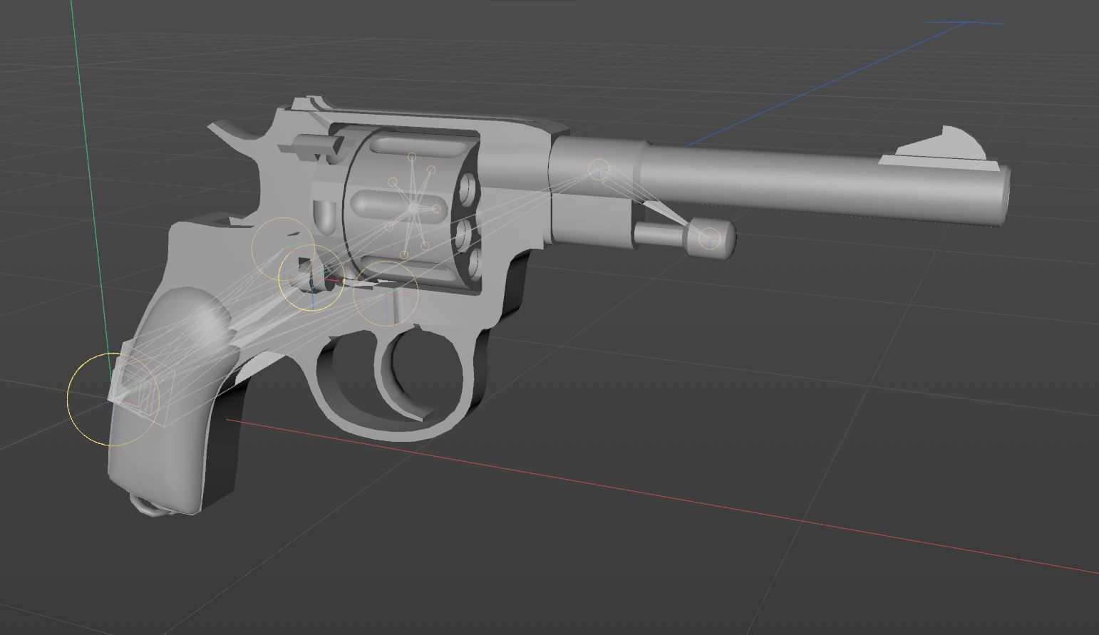 3D model Nagant M1895 Russian Gun - PBR - Low-poly 3D model VR / AR ...