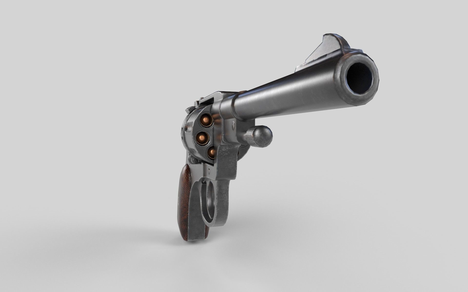 3D model Nagant M1895 Russian Gun - PBR - Low-poly 3D model VR / AR ...