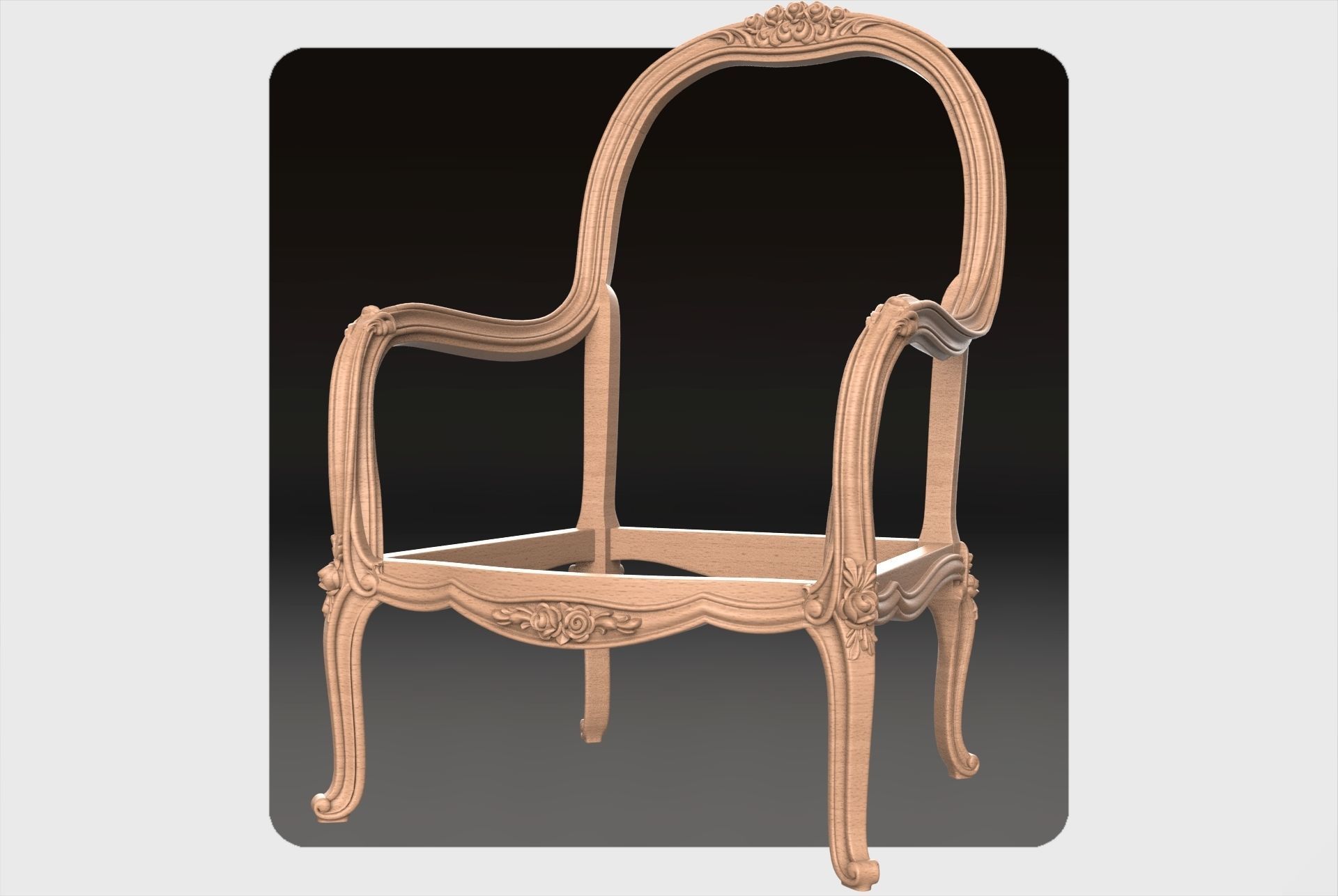 Carved sofa for cnc 13 3D model | CGTrader