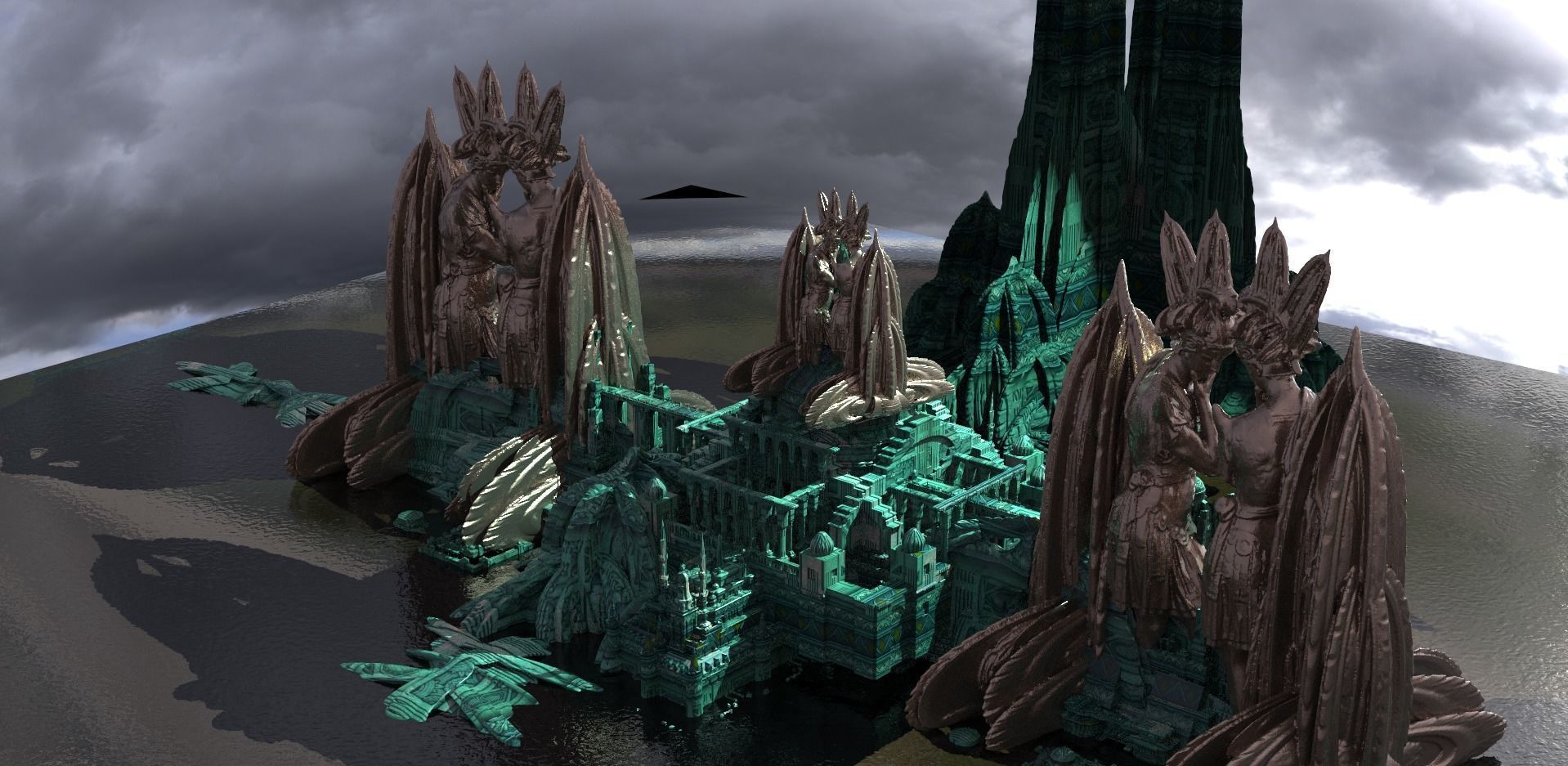 Celtic Gods Arch Exterior Hall 3D model | CGTrader