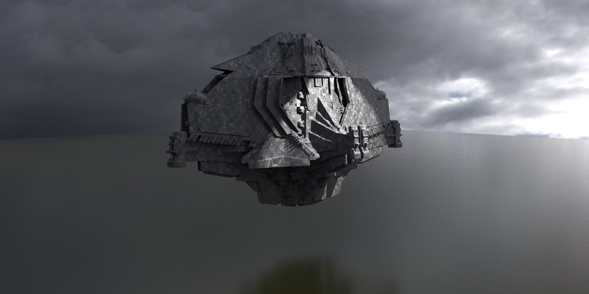Crashed Starship collosal exterior ship 3D model | CGTrader