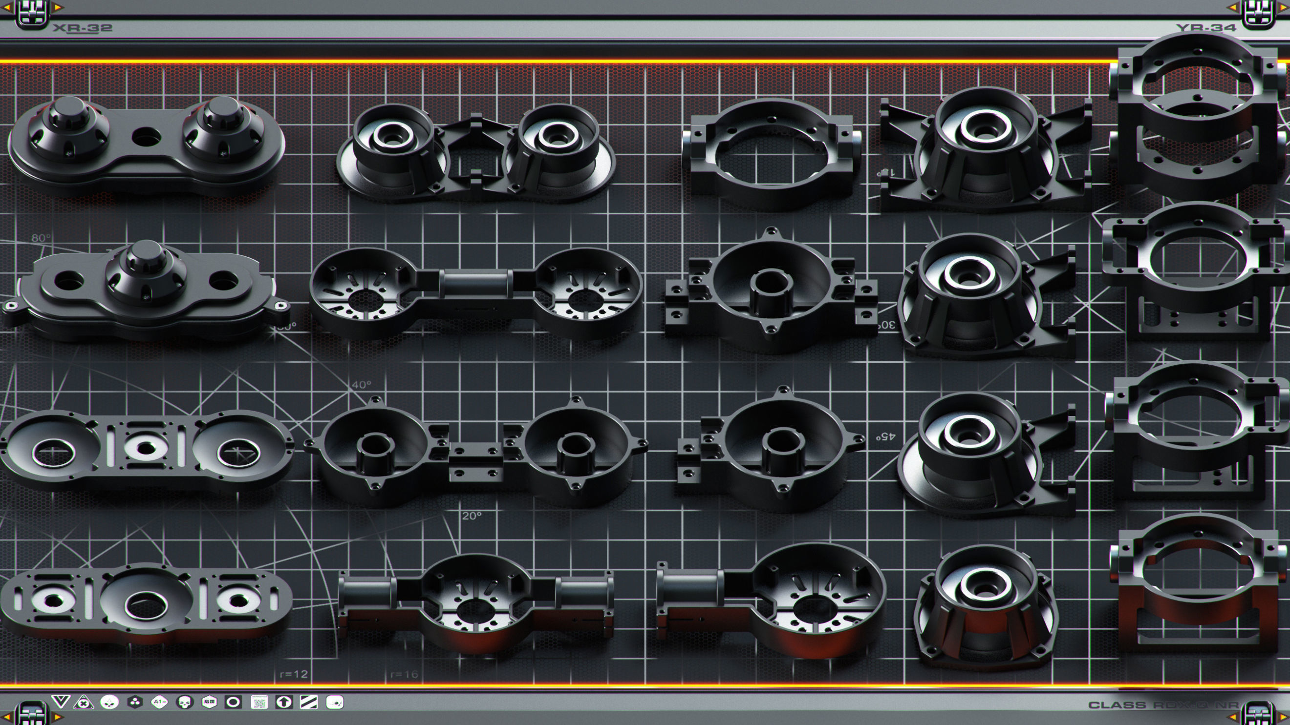 SPACESHIP Sci-Fi Hard Surface KITBASH 350 DETAILS 3D model | CGTrader