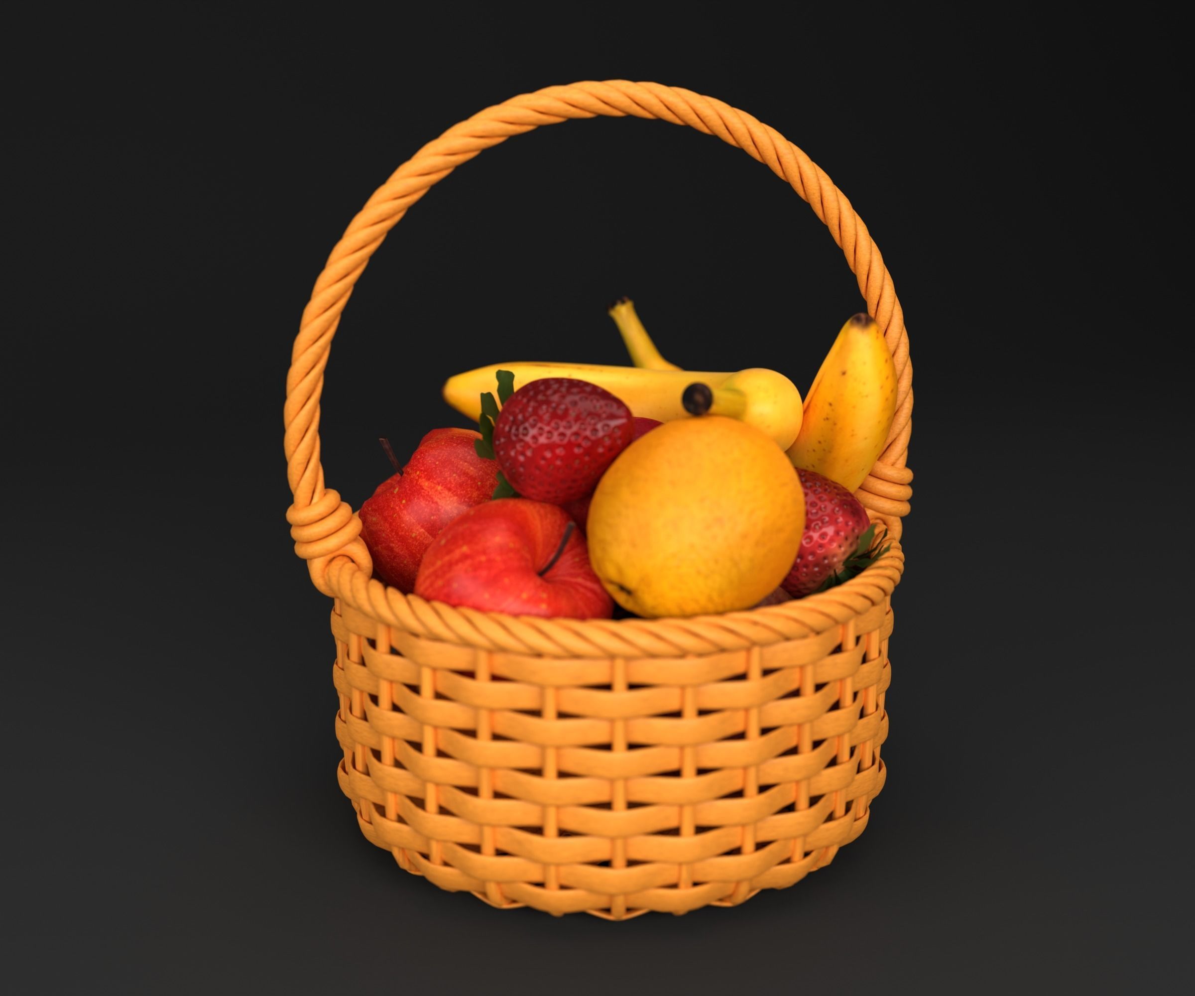 Fruit Basket 3D model | CGTrader