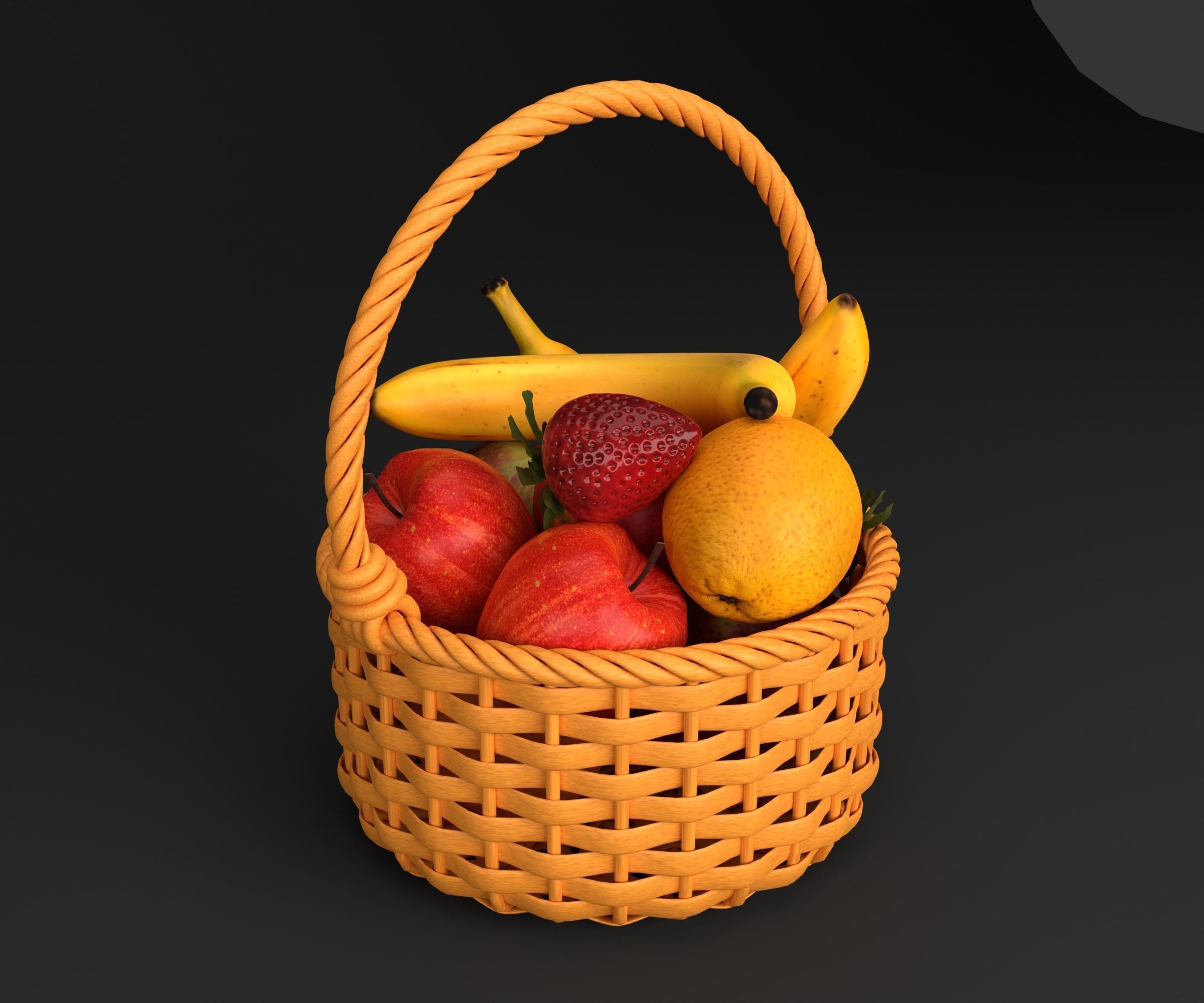 Fruit Basket 3D model | CGTrader