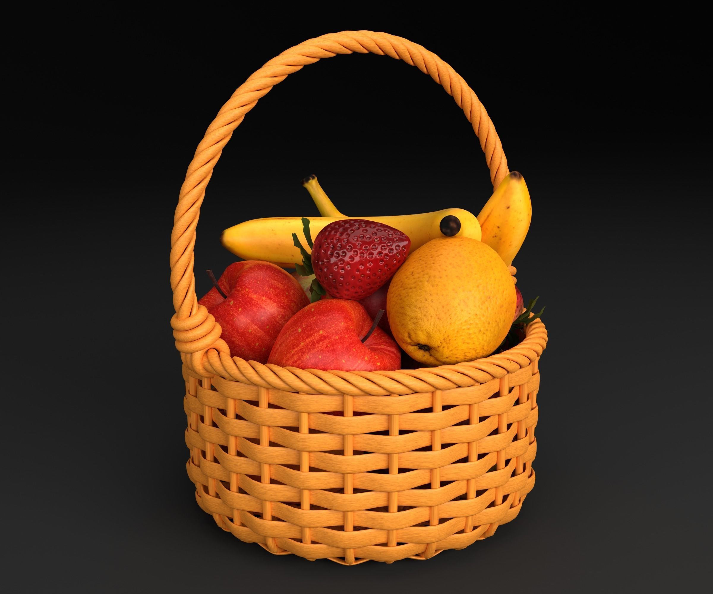 Fruit Basket 3D model | CGTrader