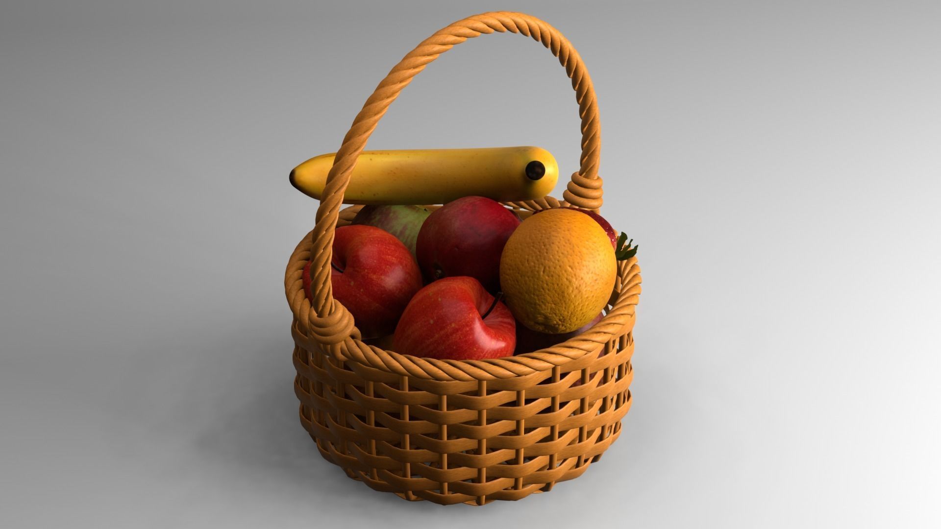 Fruit Basket 3D model | CGTrader