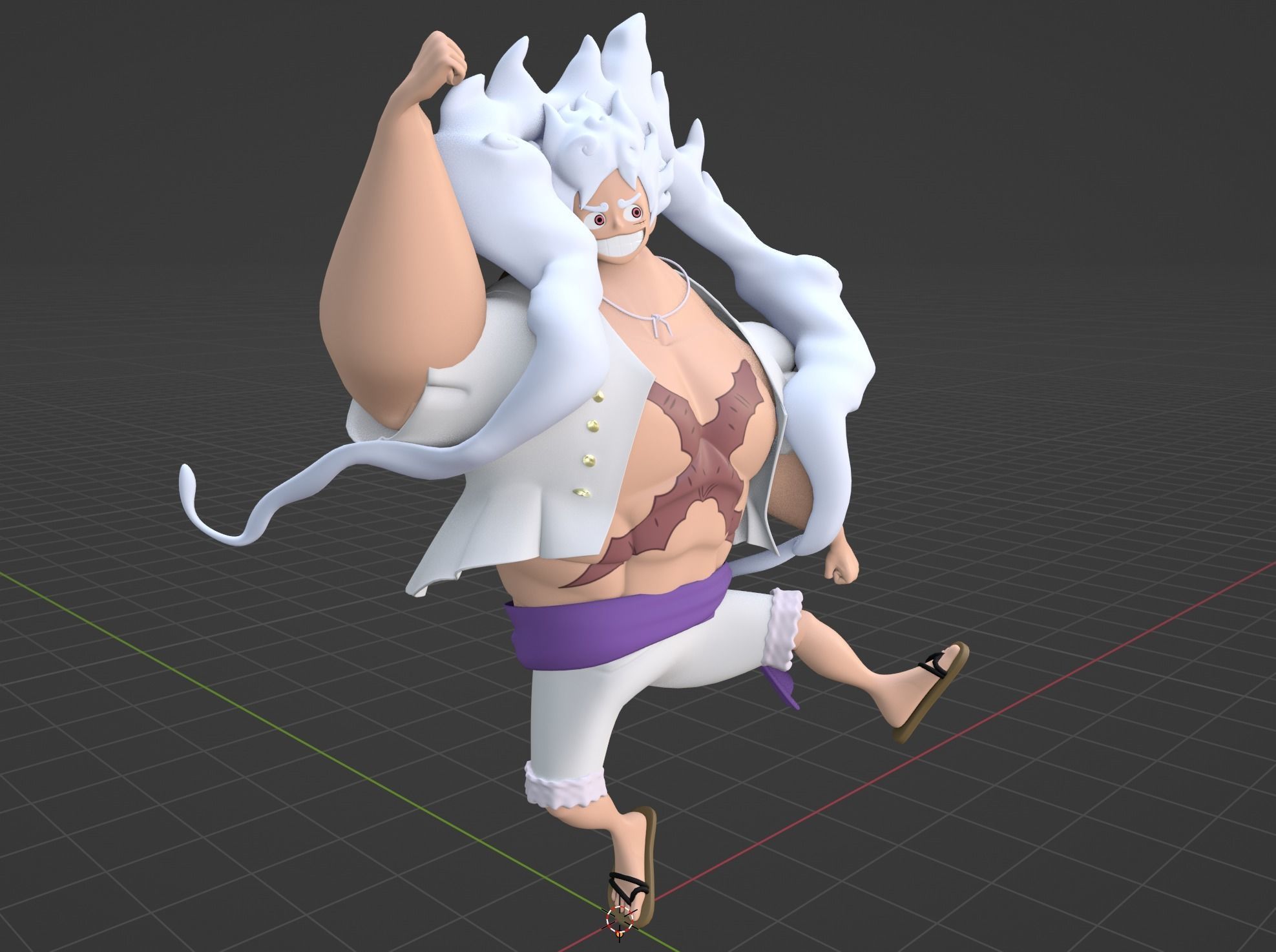 3D model Luffy Gear 5 Muscle - One Piece VR / AR / low-poly | CGTrader