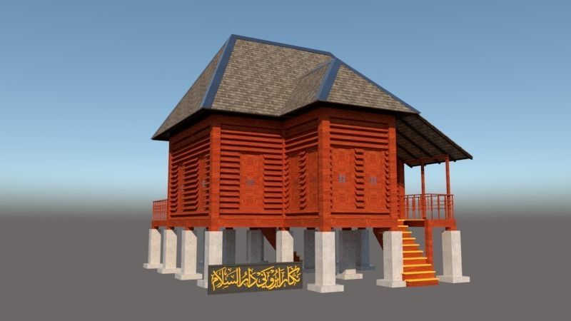 BRUNEI TRADITIONAL HOUSE free 3D model 3D printable | CGTrader