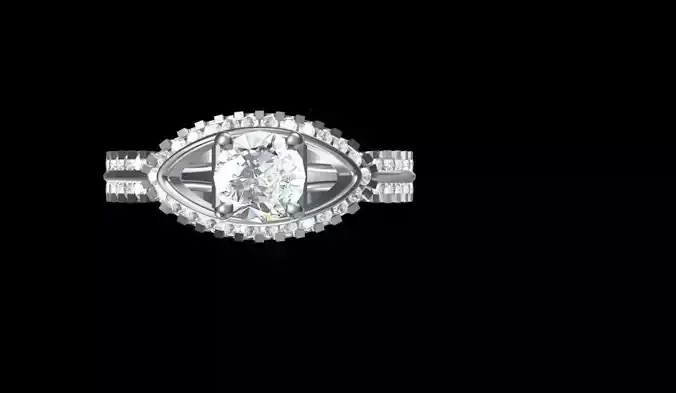 White Topaz ring 3D model 3D printable | CGTrader