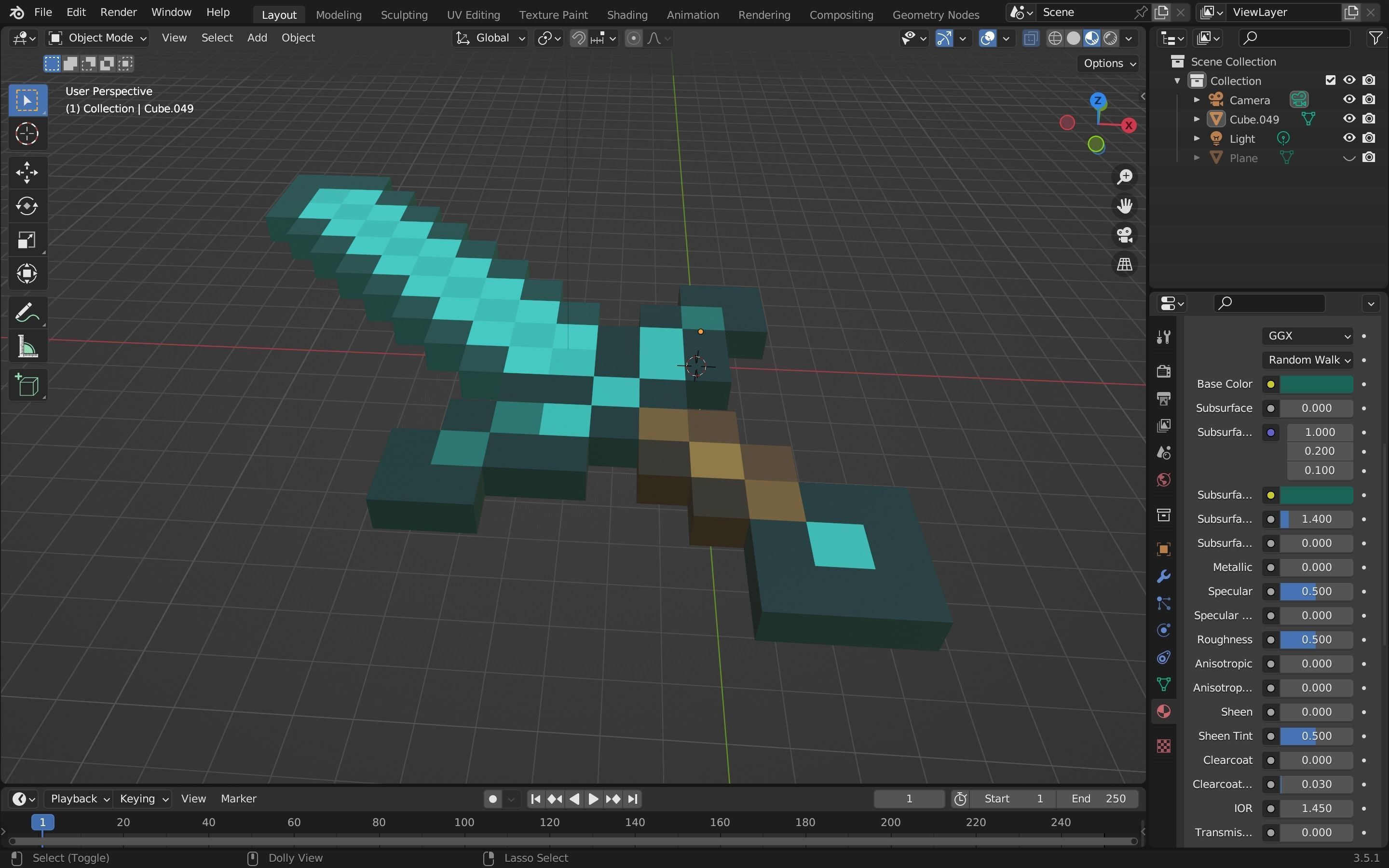 Minecraft sword free VR / AR / low-poly 3D model | CGTrader