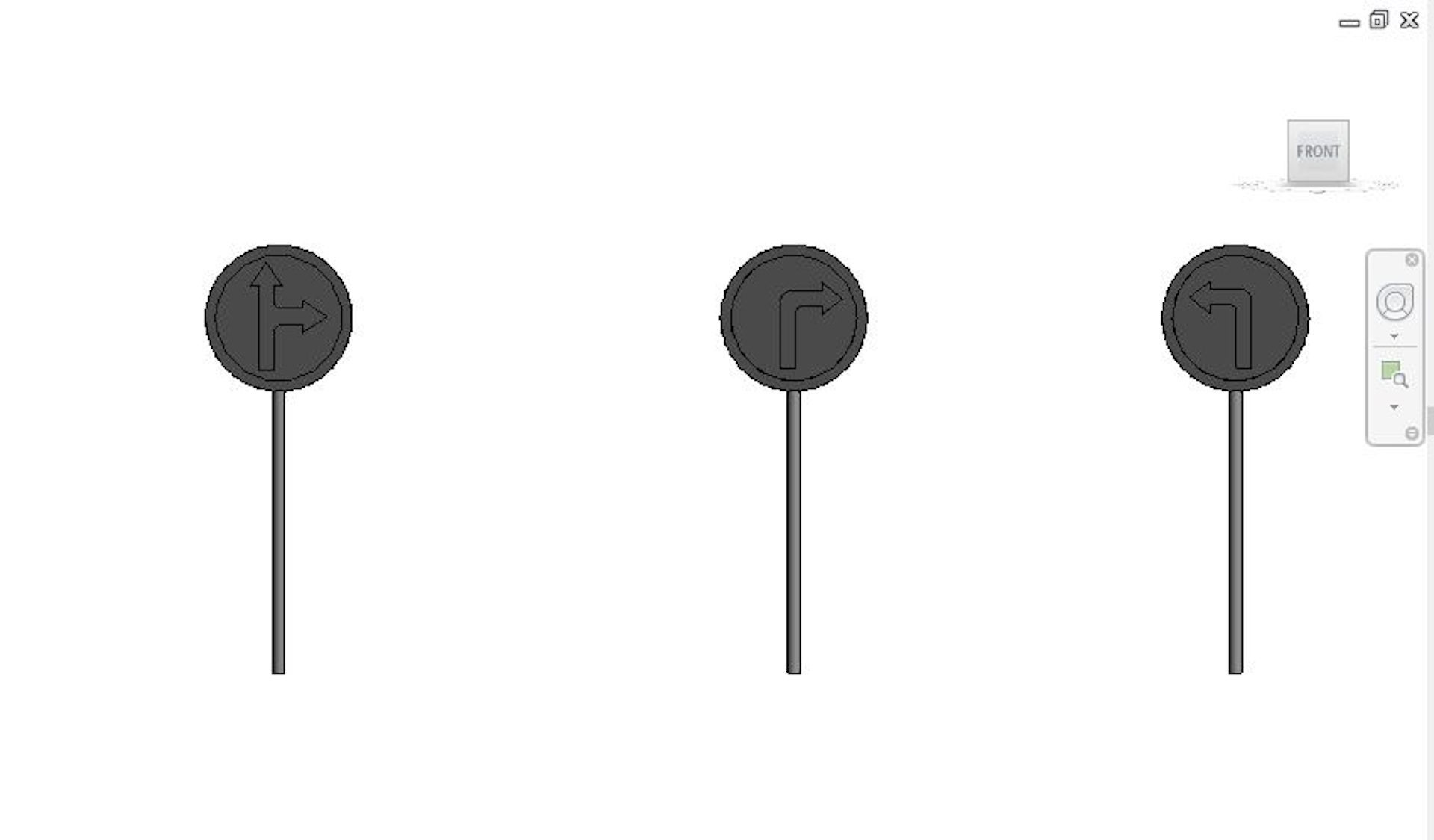 3D model Road Signs Family Revit collection VR / AR / low-poly | CGTrader