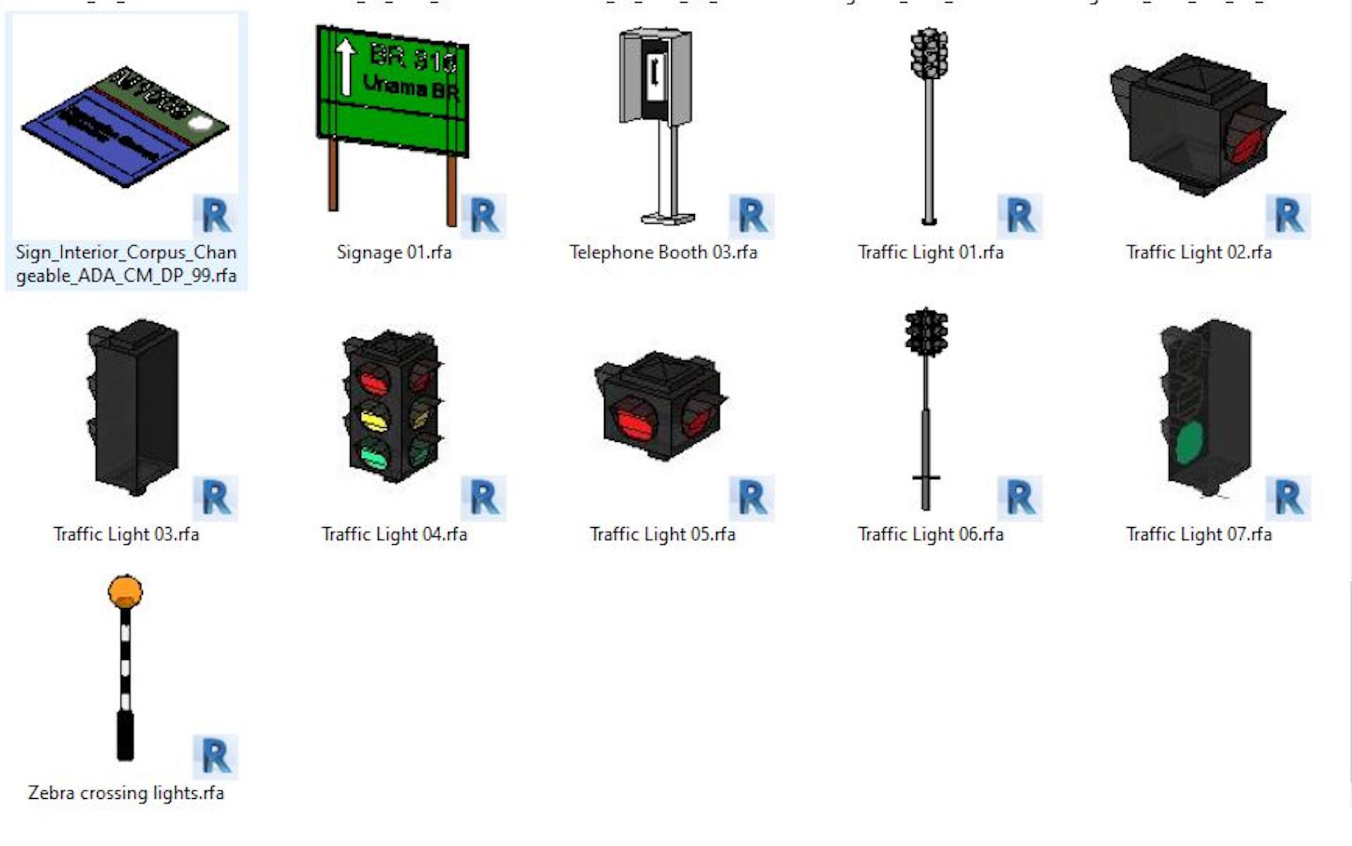 3D model Road Signs Family Revit collection VR / AR / low-poly | CGTrader