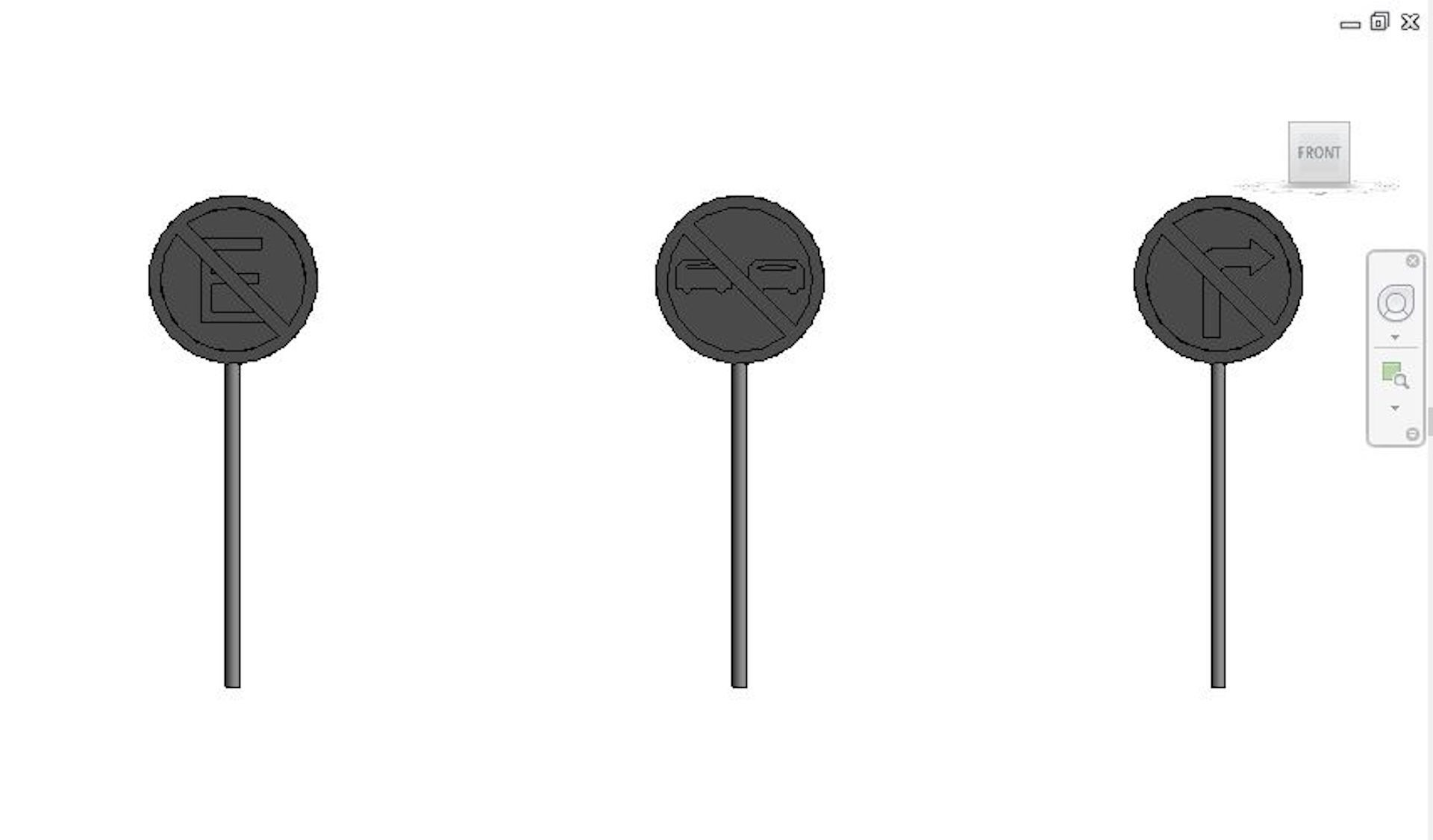 3D model Road Signs Family Revit collection VR / AR / low-poly | CGTrader