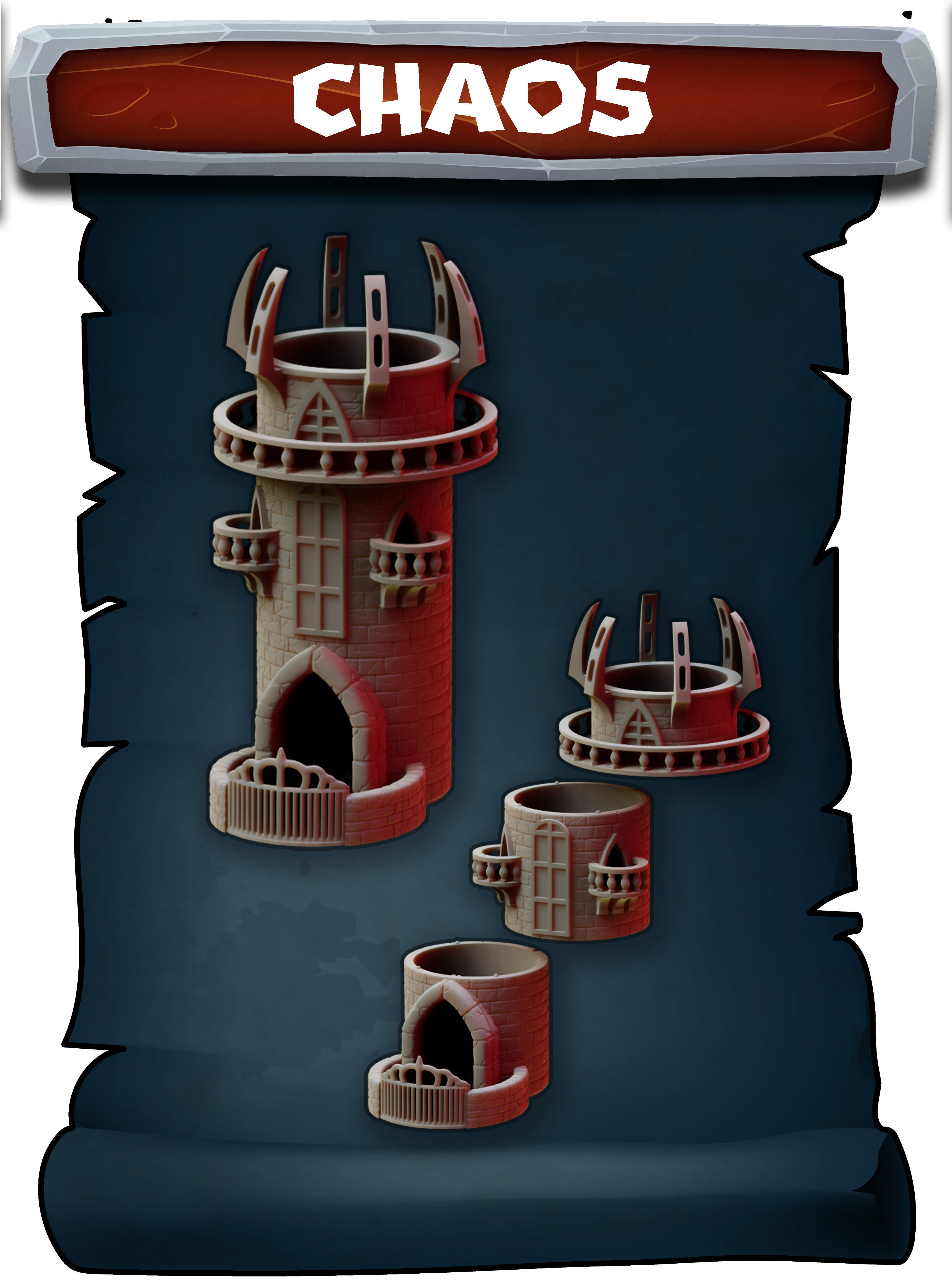 Chaos tower 3D model 3D printable | CGTrader