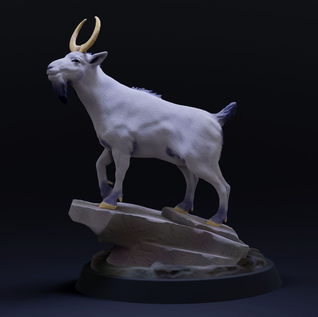 MOONHORN IBEX FANTASY CREATURE 32MM SCALE PRE-SUPPORTED 3D model 3D ...