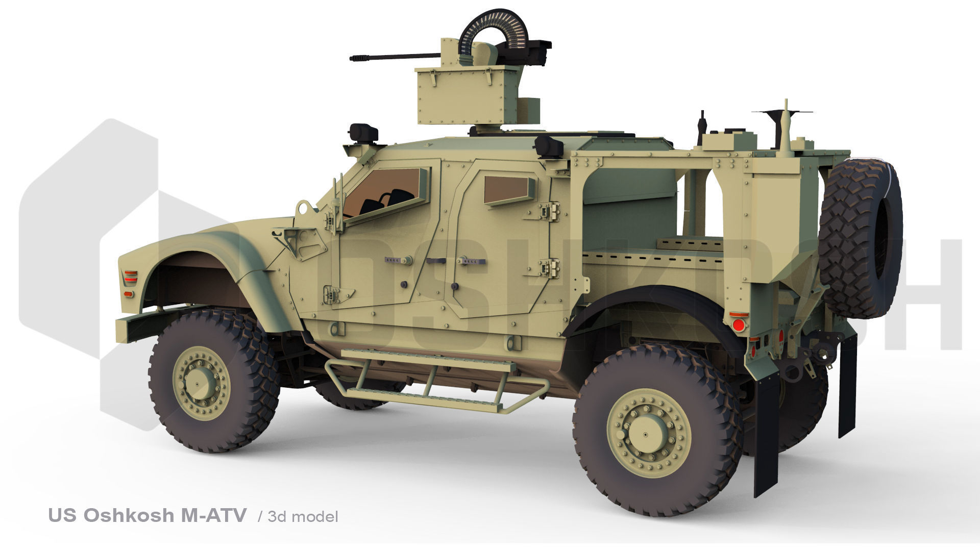 US Oshkosh M-ATV 3D model rigged | CGTrader