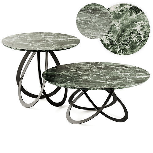 FEBE Round marble coffee table set by EFORMA 3D model | CGTrader