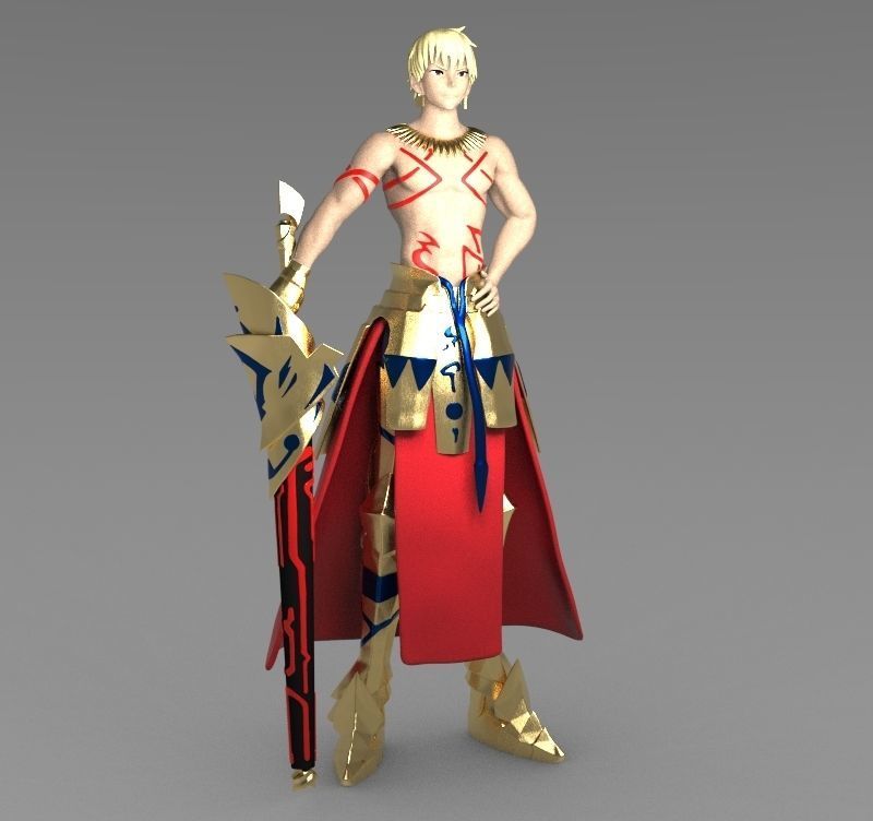 Gilgamesh Fate 3D model 3D printable | CGTrader