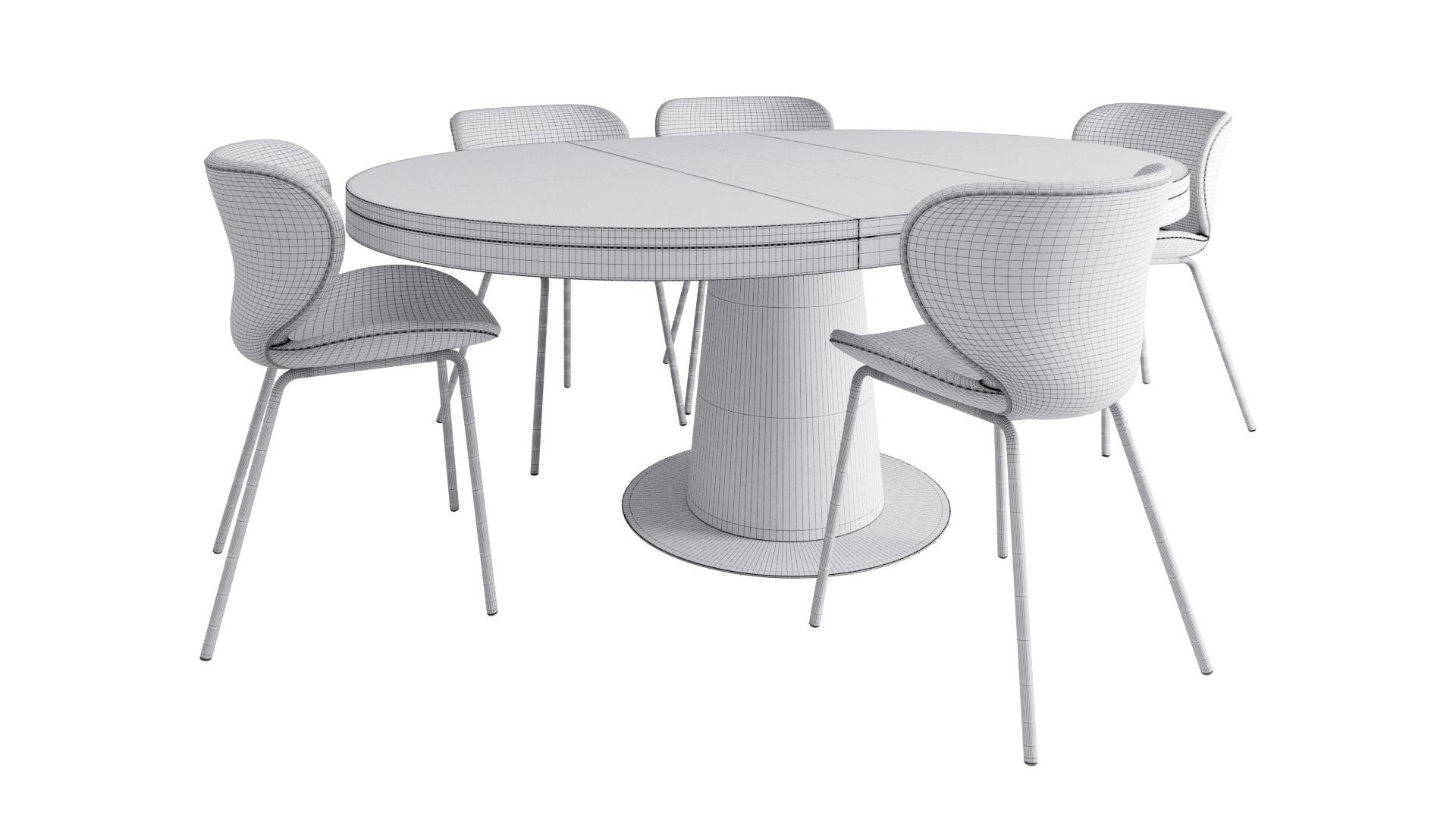 Granada dining table and Hamilton chair 3D model | CGTrader