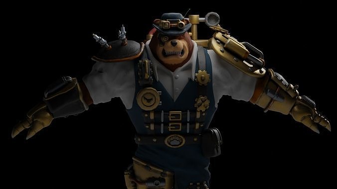 3D model Steam punk Bear VR / AR / low-poly | CGTrader