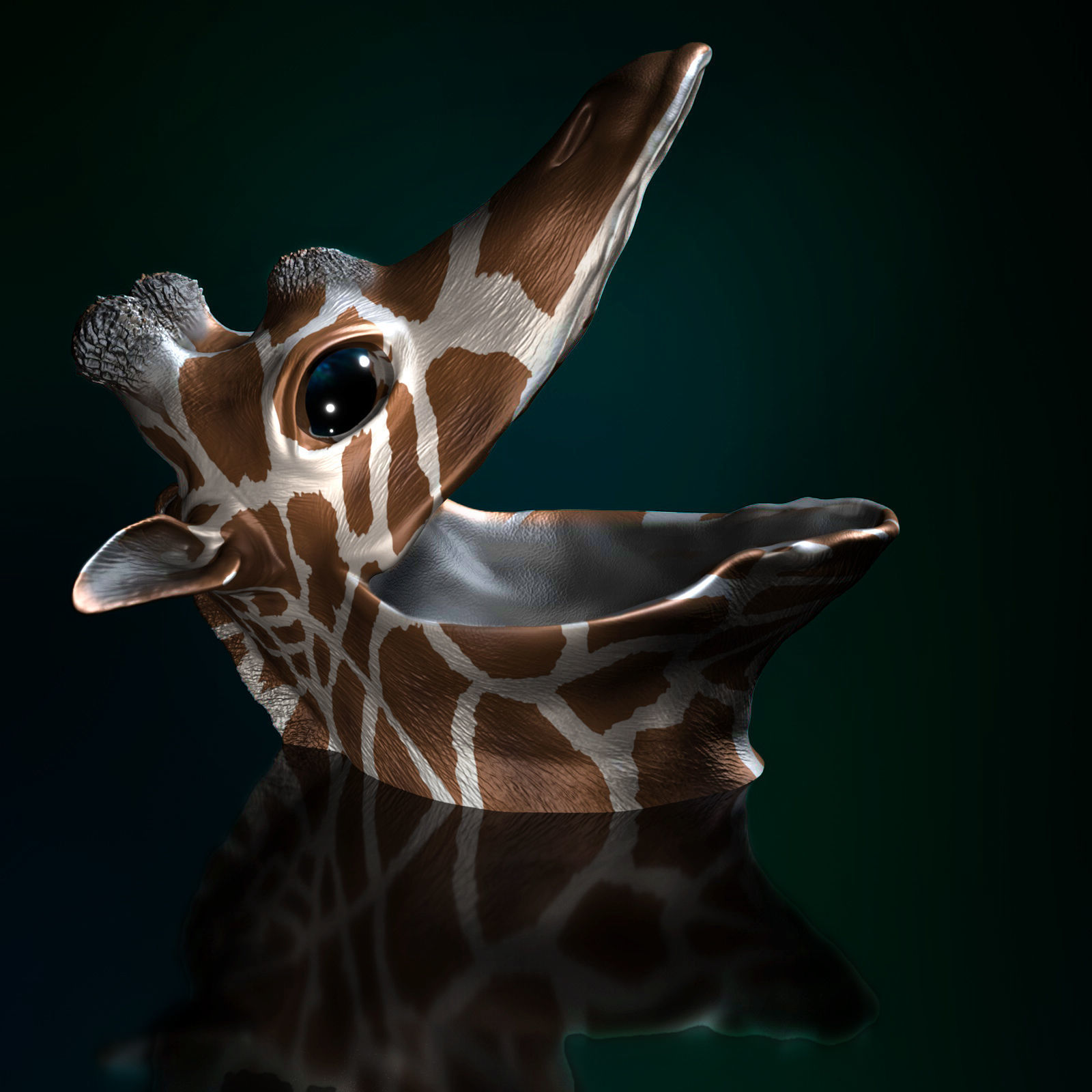 Giraffe - STL 3D Print Model High-Polygon Thread Eater 3D model 3D ...