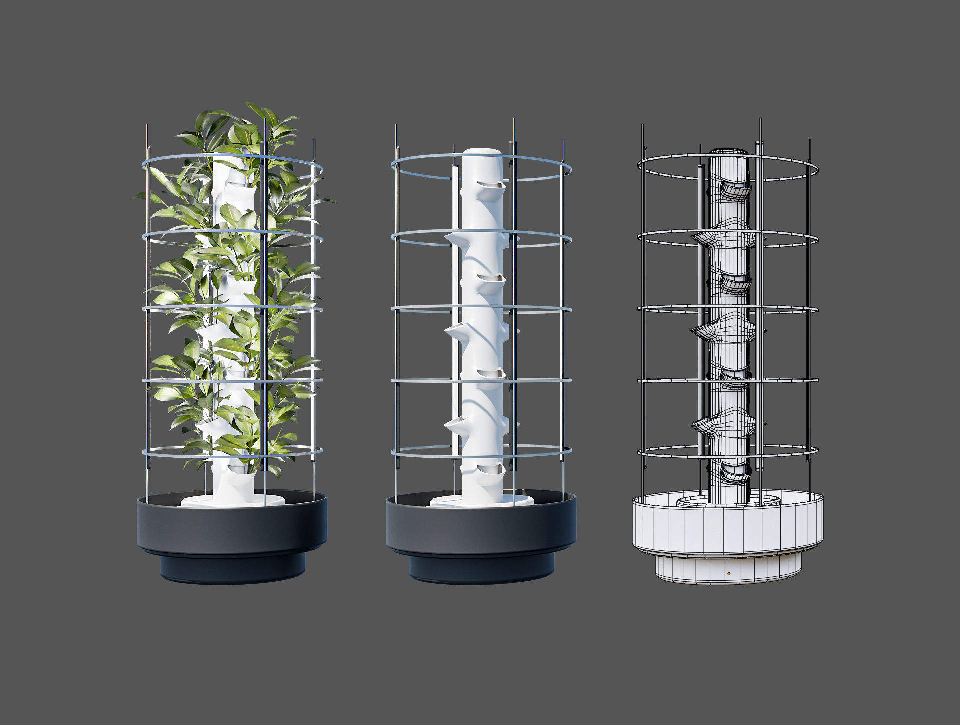 3D model Aeroponics tower V01 VR / AR / low-poly | CGTrader
