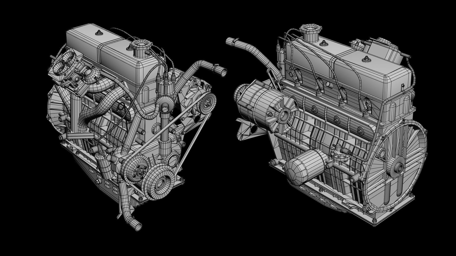 3D model Old car engine block rusted VR / AR / low-poly | CGTrader
