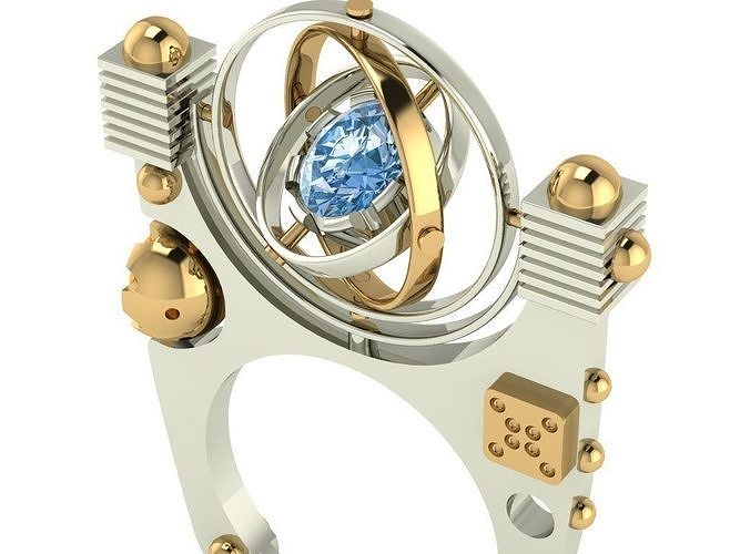 universe ring 3D model 3D printable | CGTrader