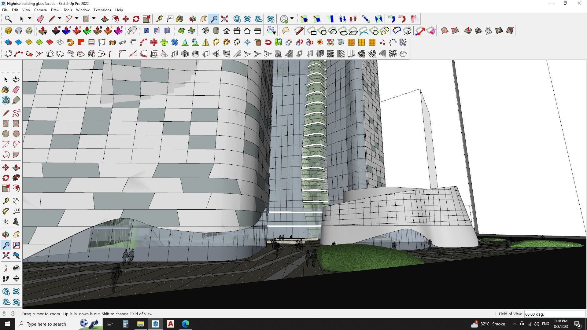 high rise building sketchup 3D model | CGTrader