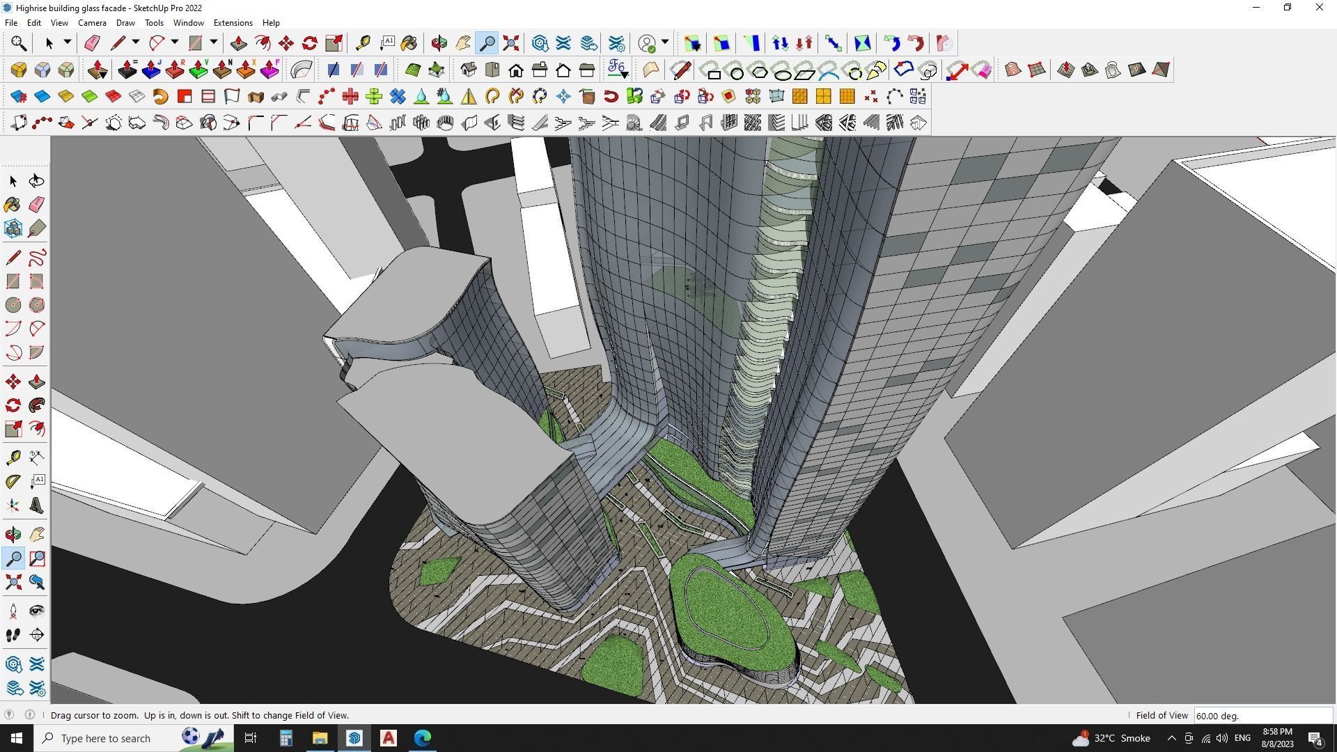 high rise building sketchup 3D model | CGTrader