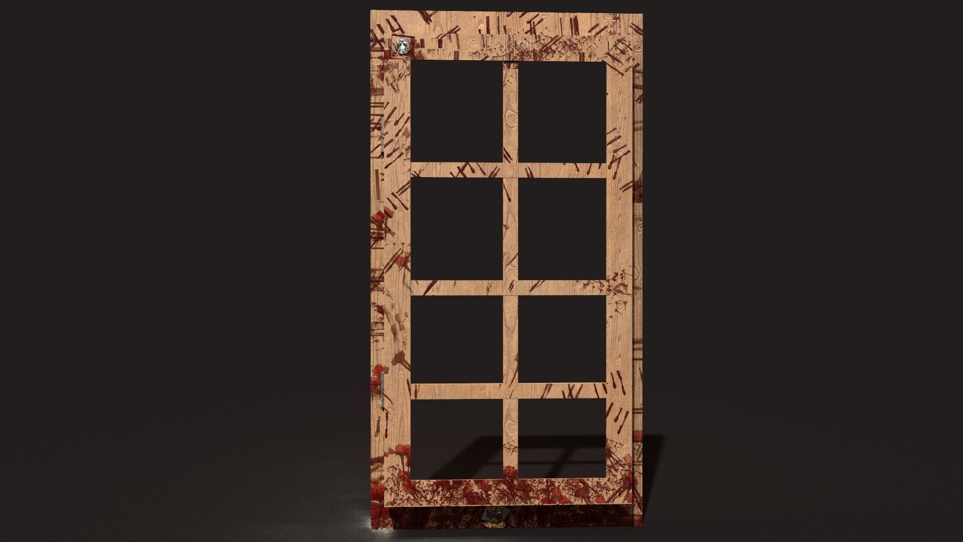 3D model Realistic Blood-Stained Gunshot Window 3D Model for Games VR ...