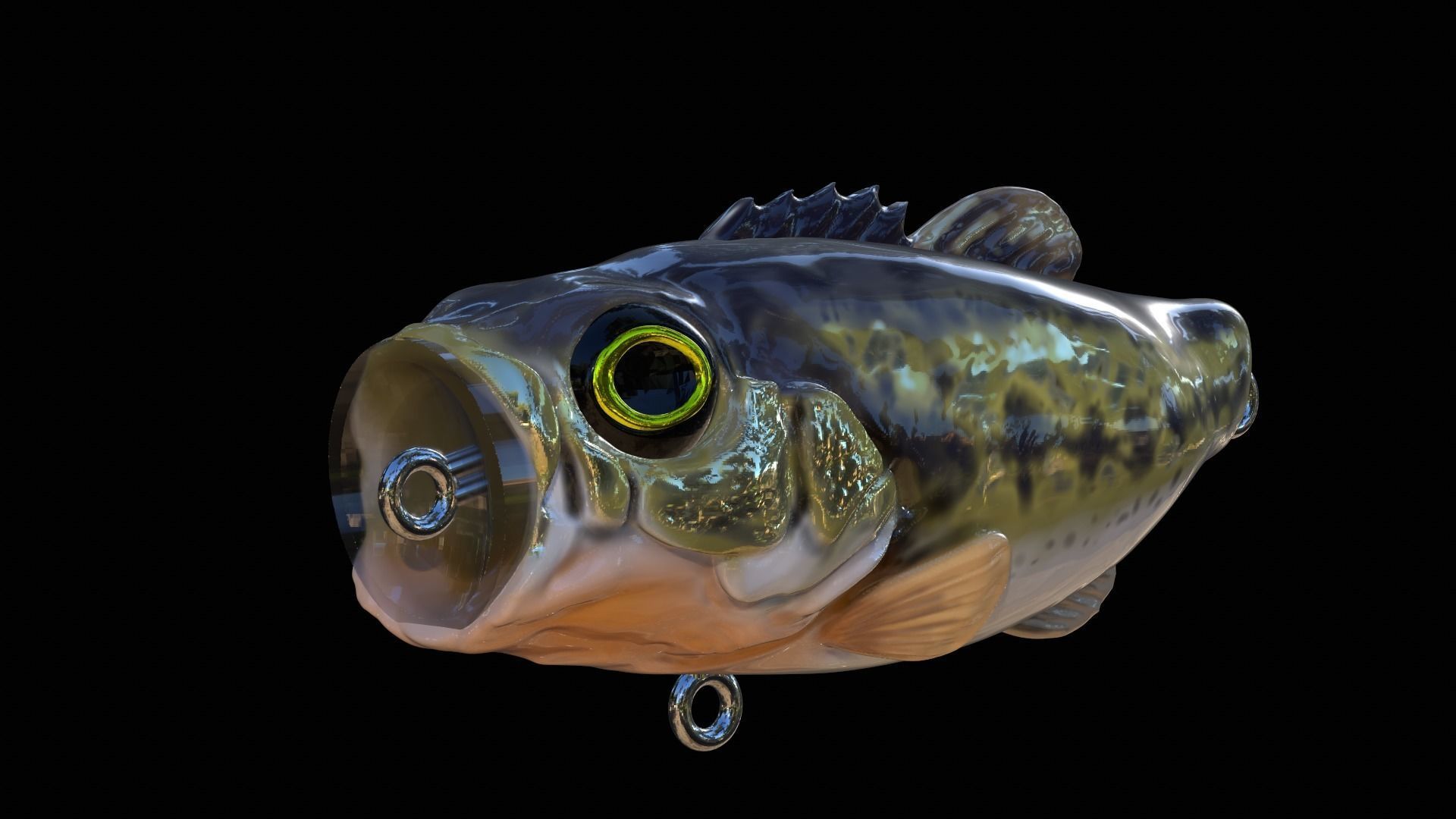 Popper lure bass fish 3D model 3D printable | CGTrader