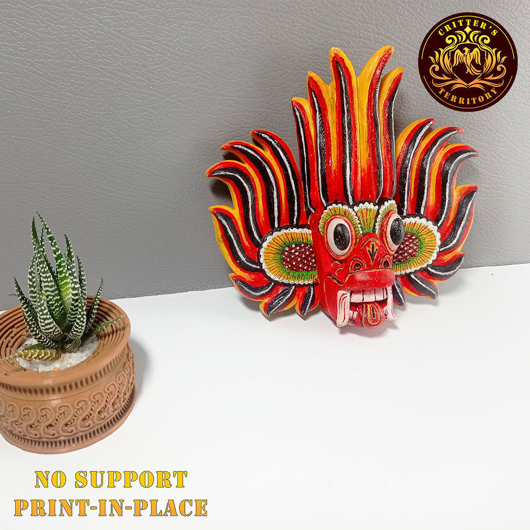 Traditional Fire Devil Mask print-in-place 3D model 3D printable | CGTrader