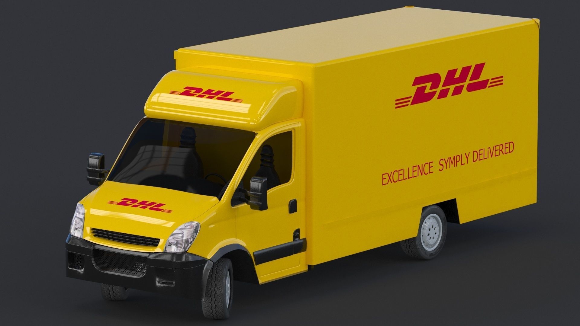 DHL Truck 3D model | CGTrader