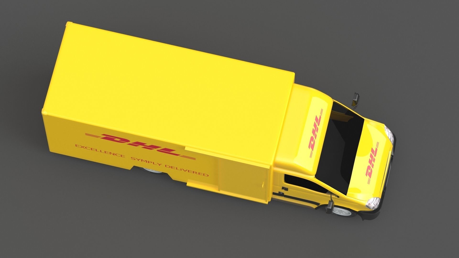 DHL Truck 3D model | CGTrader