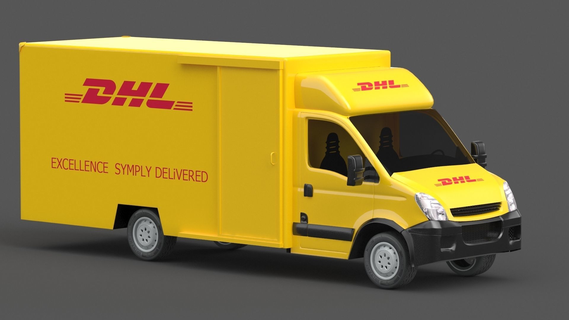 DHL Truck 3D model | CGTrader