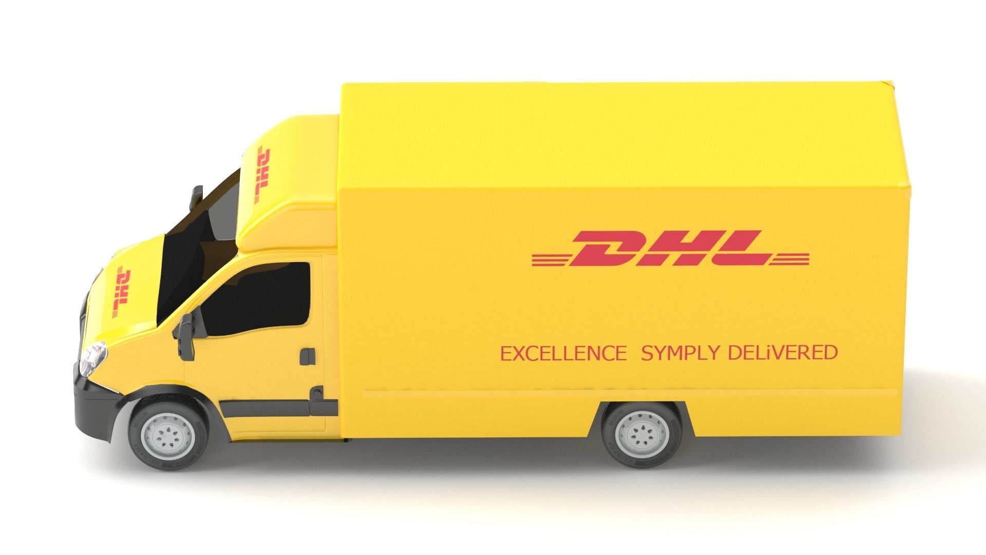 DHL Truck 3D model | CGTrader