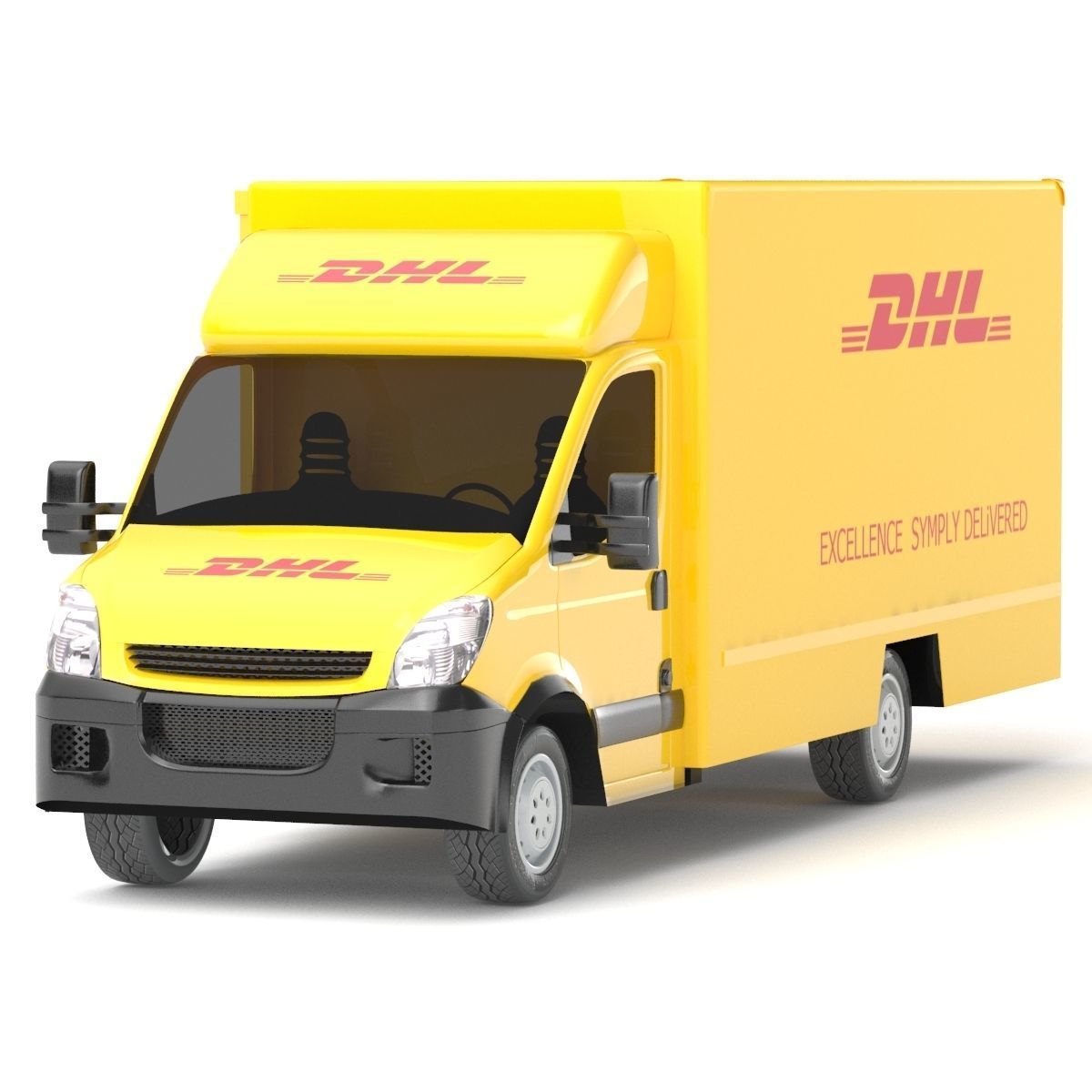 DHL Truck 3D model | CGTrader