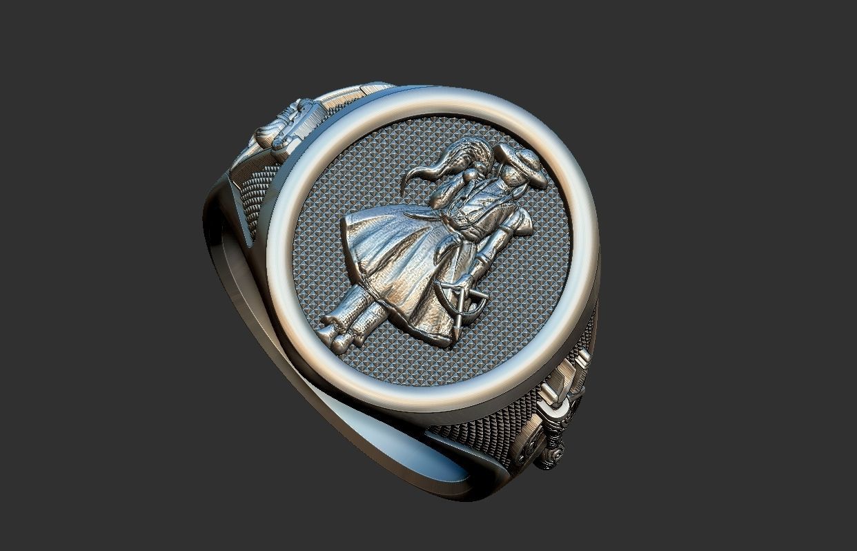 Orixa Oxossi Ring 3D model 3D printable | CGTrader