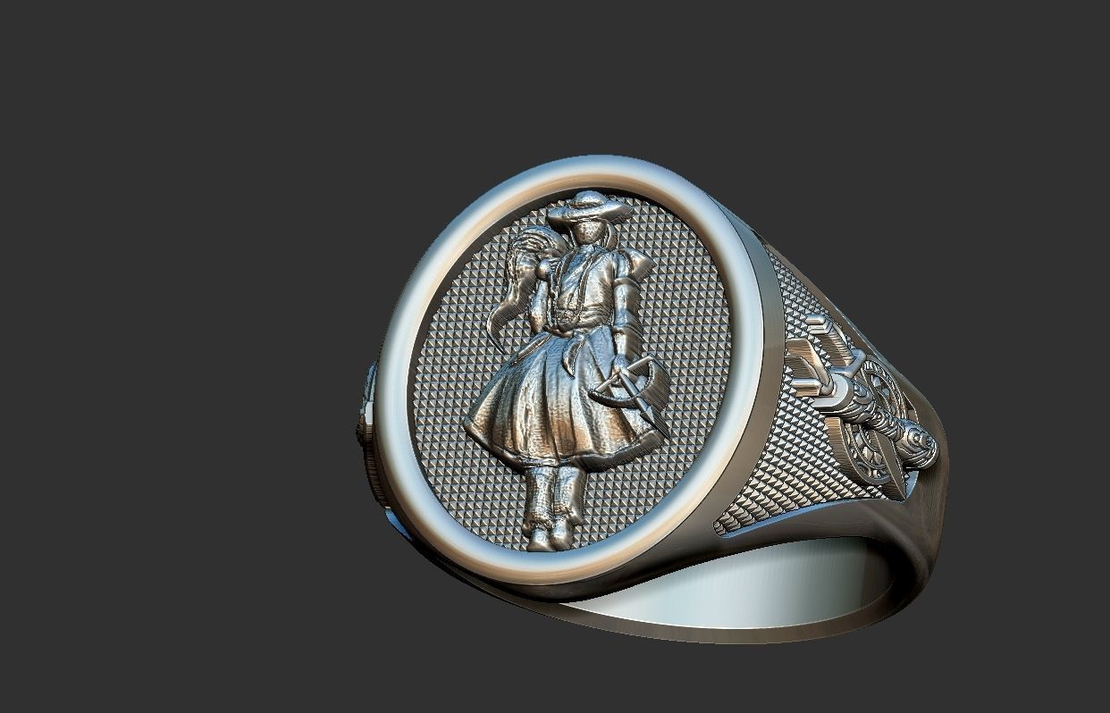 Orixa Oxossi Ring 3D model 3D printable | CGTrader