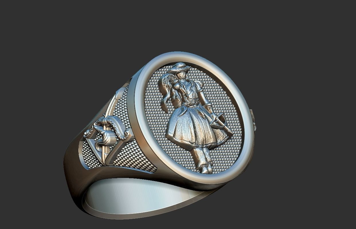 Orixa Oxossi Ring 3D model 3D printable | CGTrader