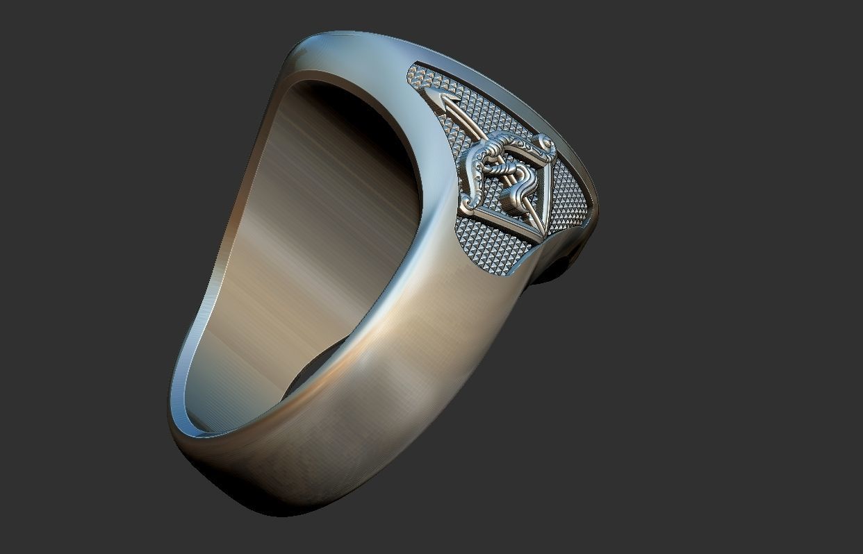 Orixa Oxossi Ring 3D model 3D printable | CGTrader