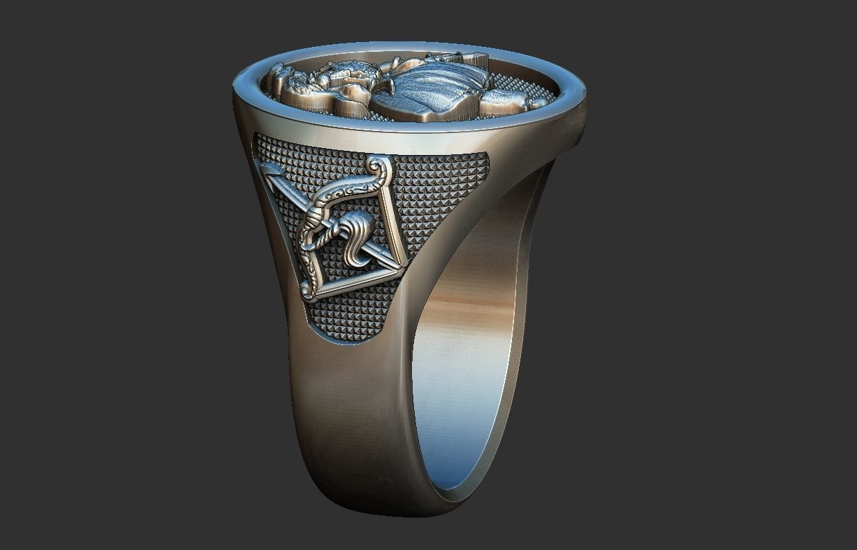Orixa Oxossi Ring 3D model 3D printable | CGTrader